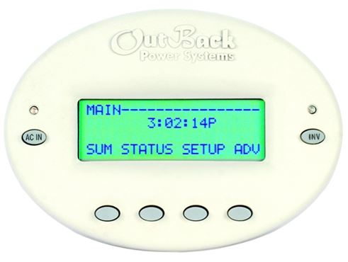 Monitor y configurador de Controladores de carga FM e Inversores Outback